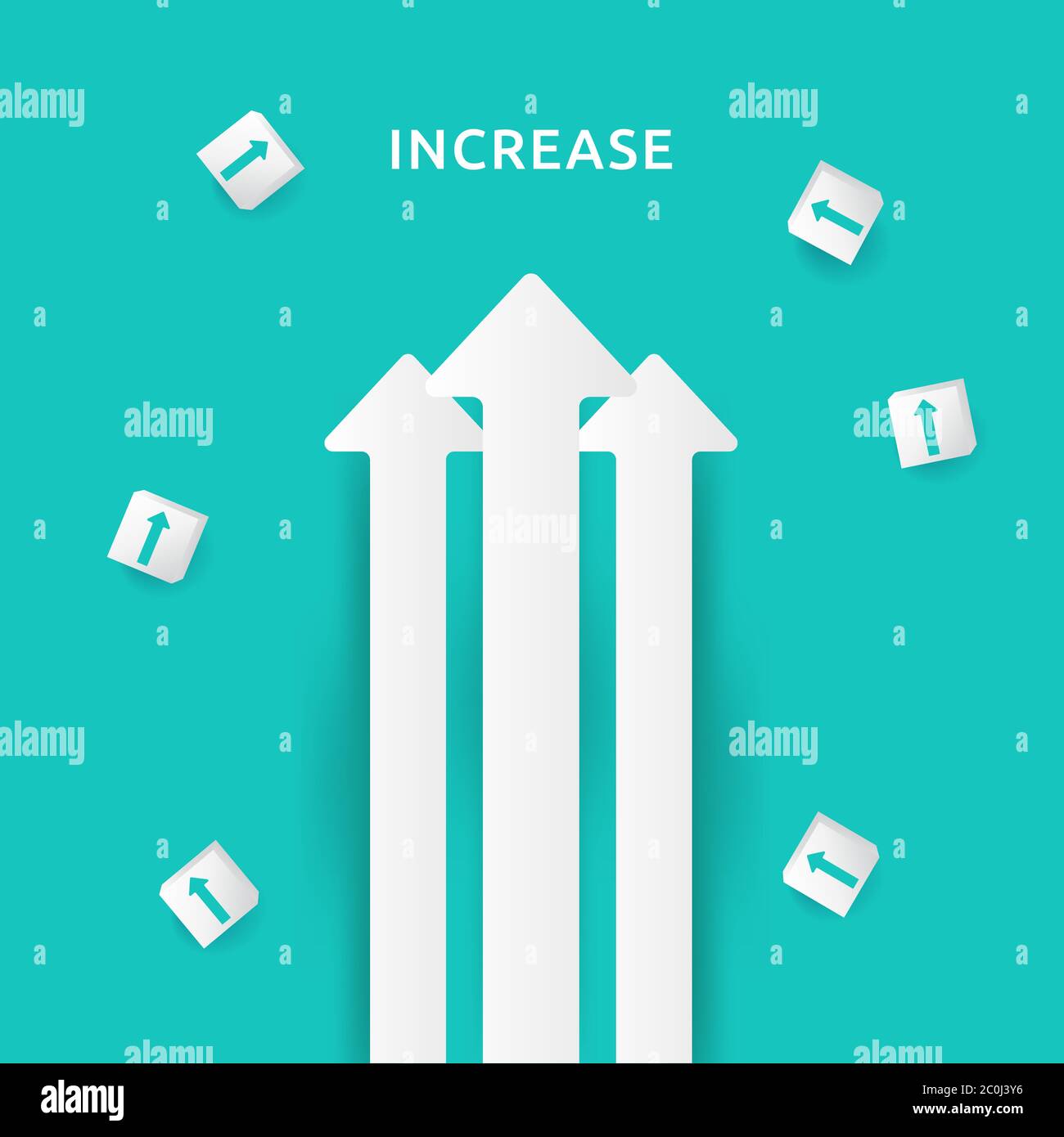 business arrow target direction concept to success. Finance growth ...