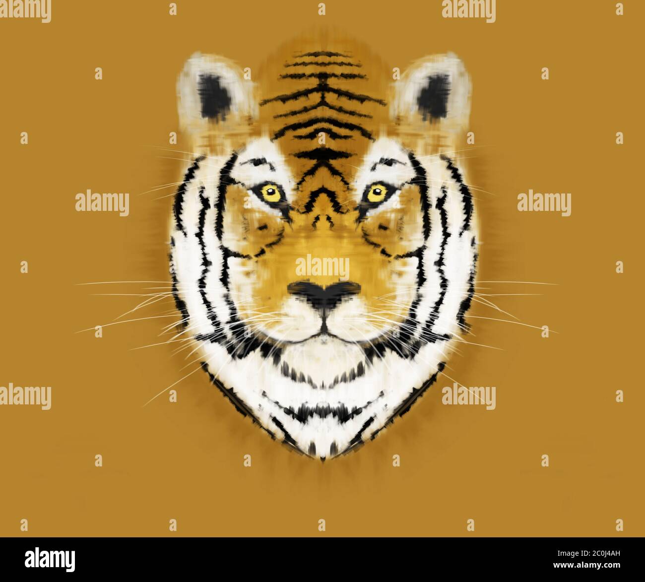 Tiger head painting hi-res stock photography and images - Alamy