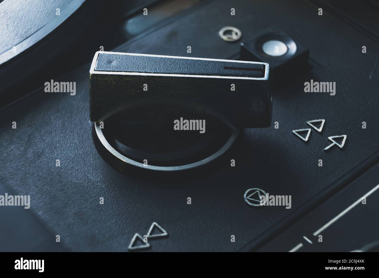 Close up old vintage Reel tape recorder background Stock Photo - Alamy