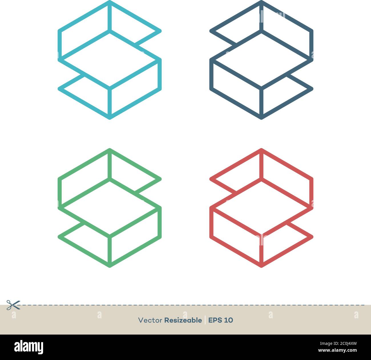 Set S Letter Hexagonal Shape Icon Vector Logo Template Illustration ...
