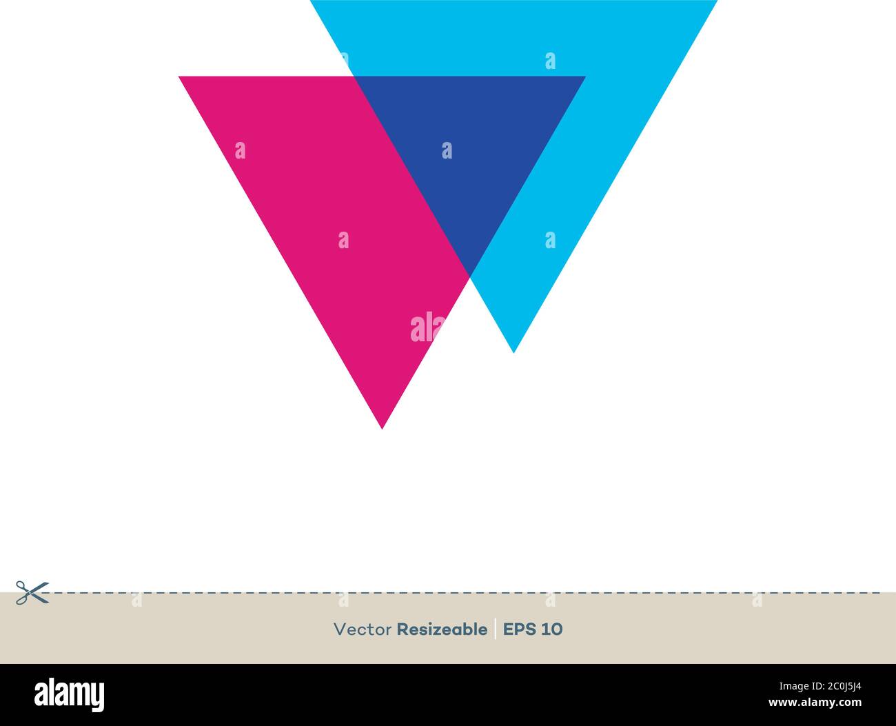Abstract Overlapping Triangle Icon Vector Logo Template Illustration ...