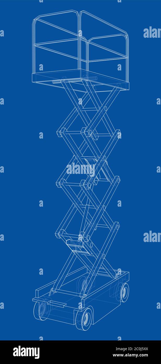 Scissor lift concept outline. Vector Stock Vector Image & Art - Alamy