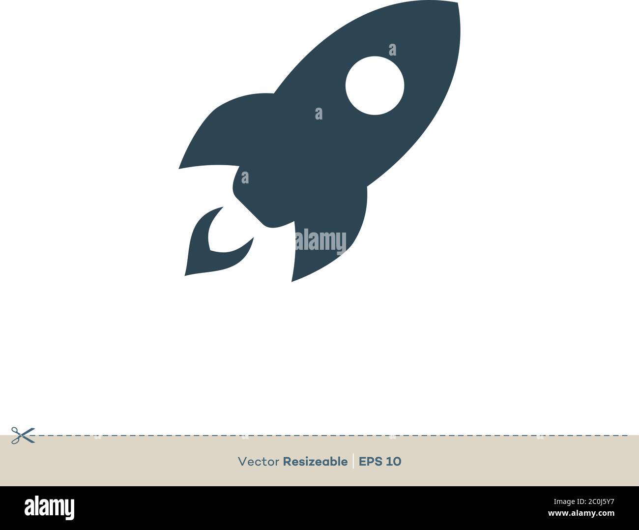 Rocket Launched Icon Vector Logo Template Illustration Design. Vector ...