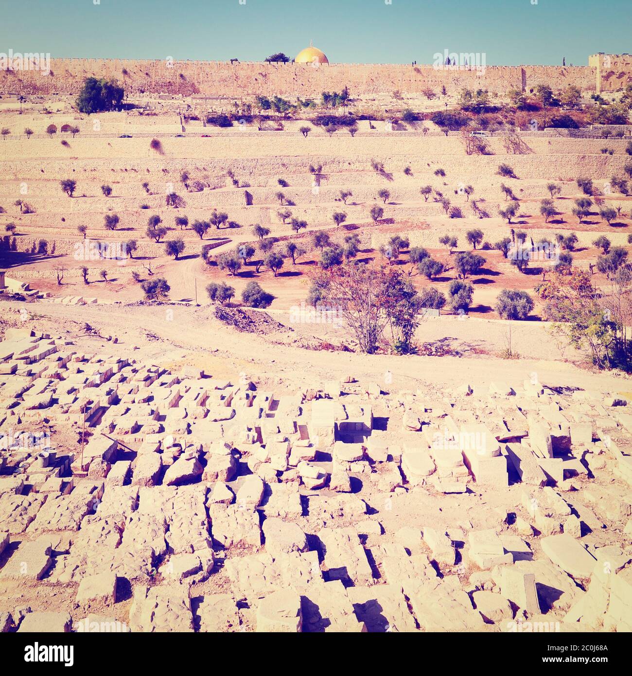 Cityscape cemetery dome rock hi-res stock photography and images - Alamy