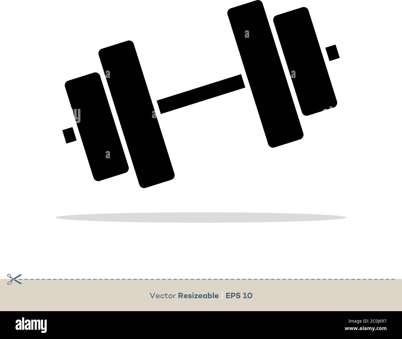 Dumbbell Icon Vector Logo Template Illustration Design. Vector EPS 10 ...