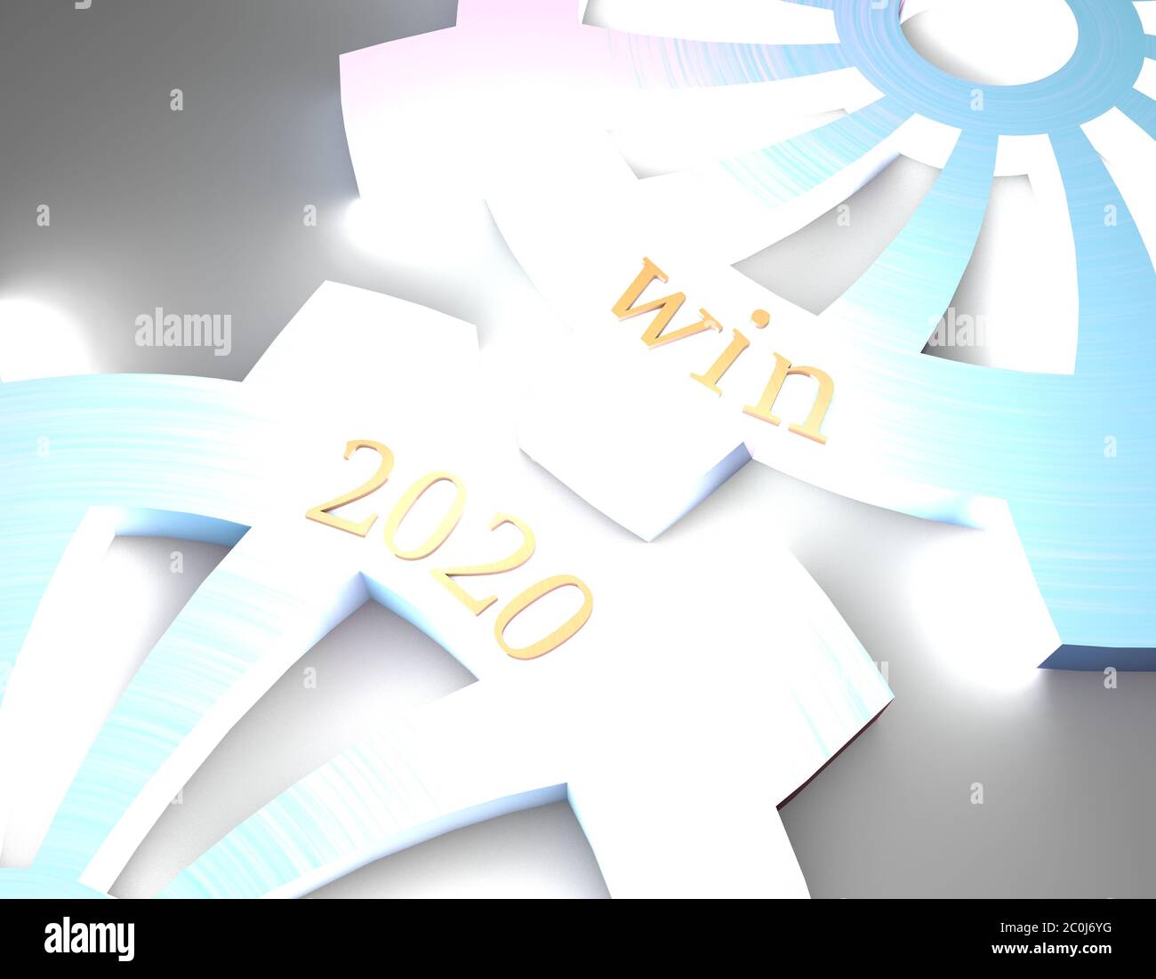 2020 gear and win gear, closely connected Stock Photo - Alamy