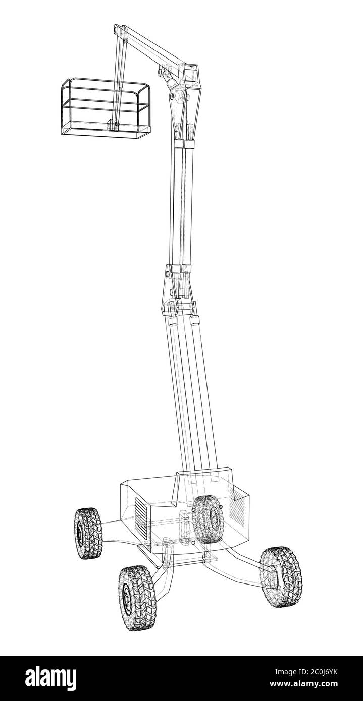 Aerial platform concept outline. Vector Stock Vector Image & Art - Alamy