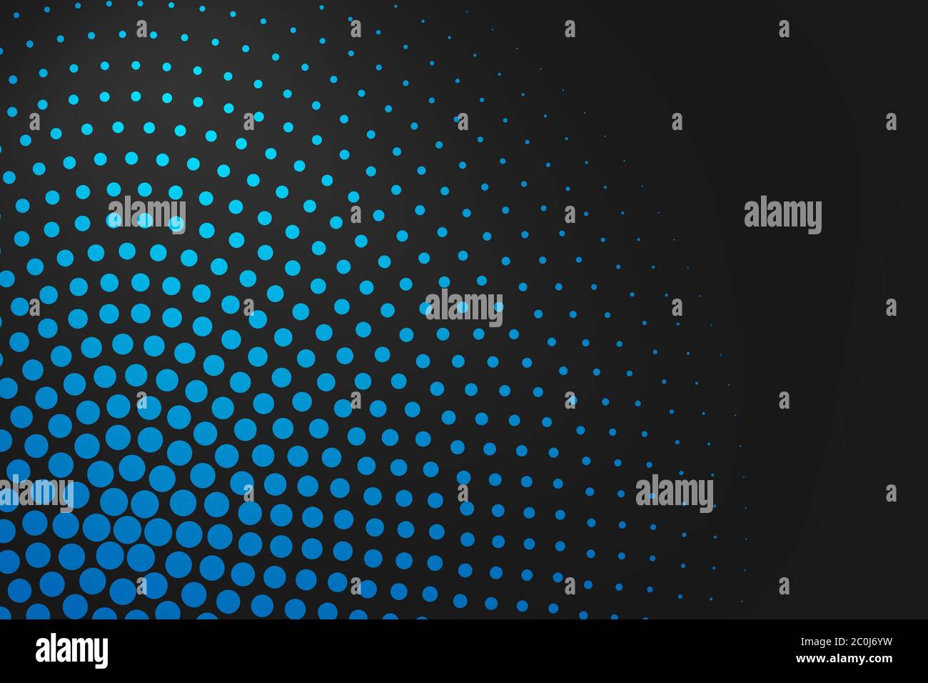 Vector abstract card background circle of blue dots on dark blank space ...