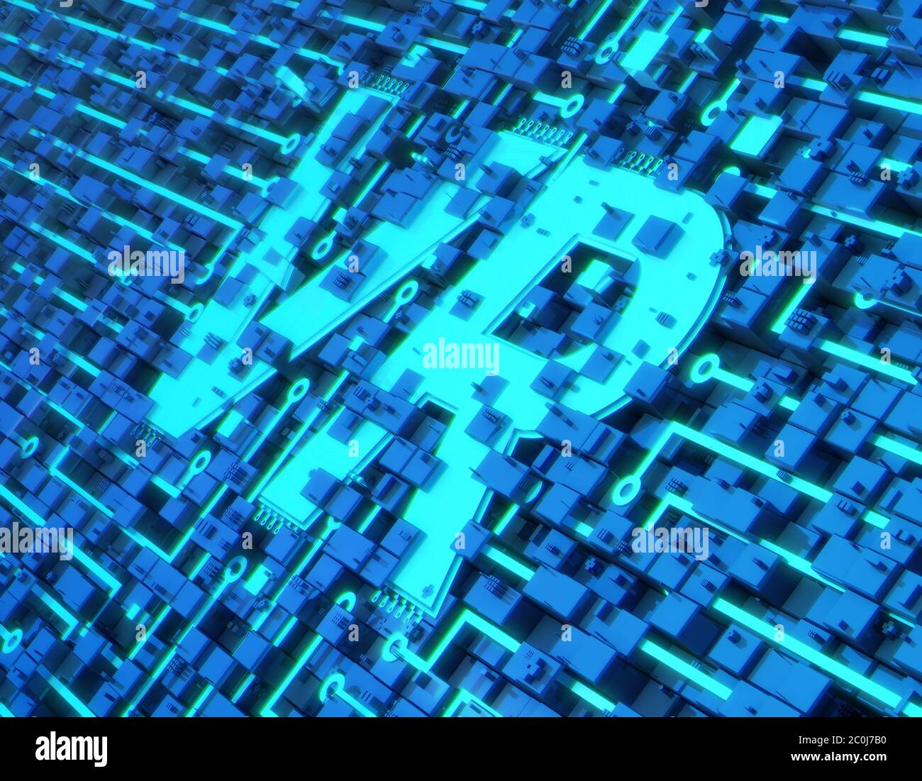 Circuit board technology and VR, data security protection Stock Photo ...