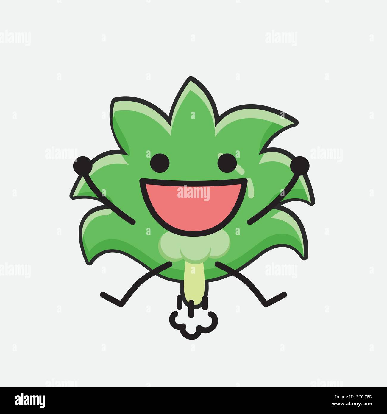 An illustration of Cute Coconut Tree Mascot Vector Character in Flat ...