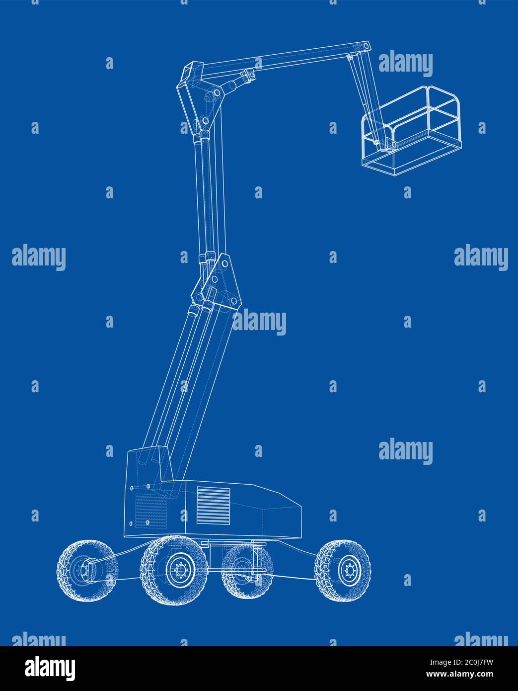 Aerial platform concept outline. Vector Stock Vector Image & Art - Alamy