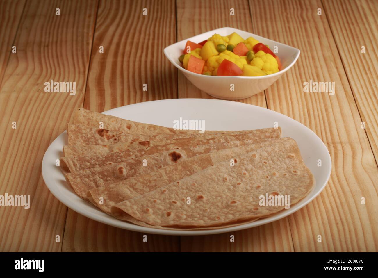 Indian flat bread or Chapati or Roti,which is a traditional and popular ...