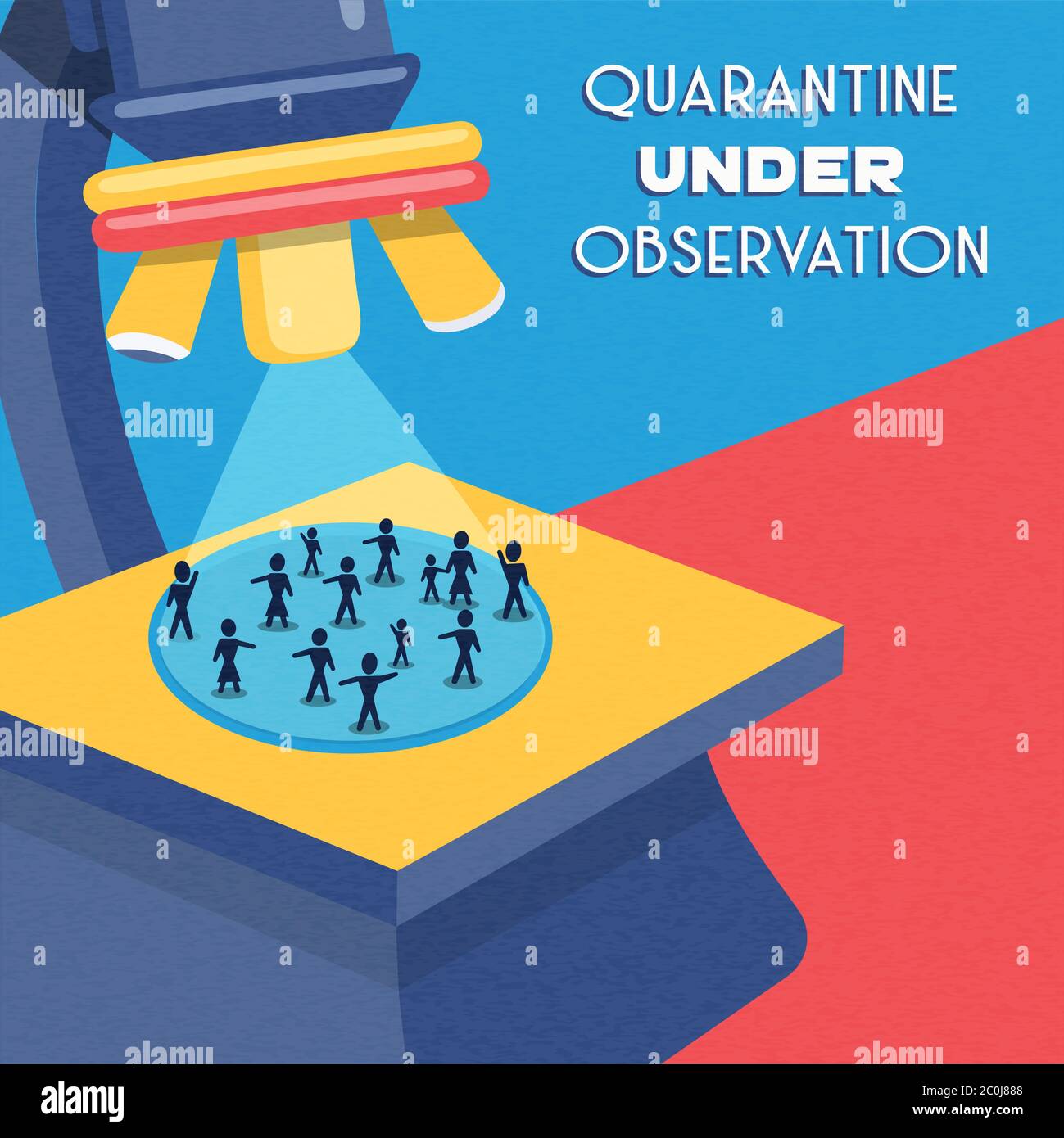 Observation under microscope Stock Vector Images - Alamy