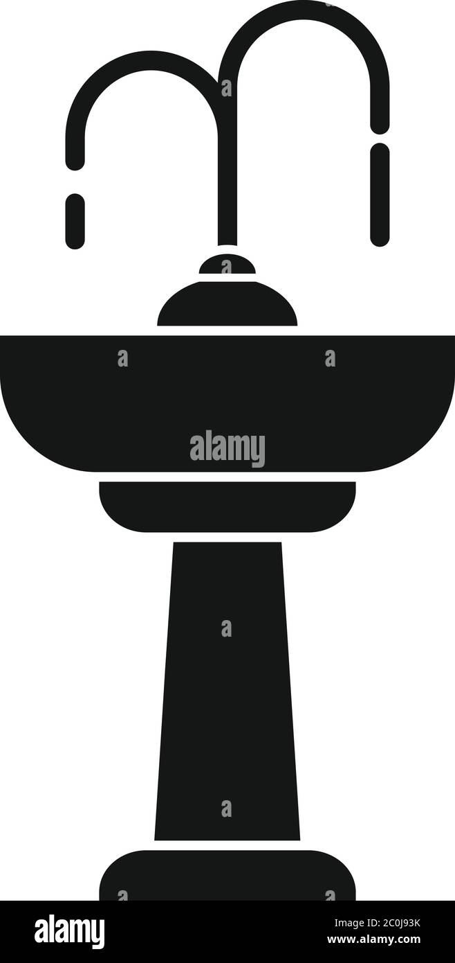 Hand drinking fountain icon. Simple illustration of hand drinking ...