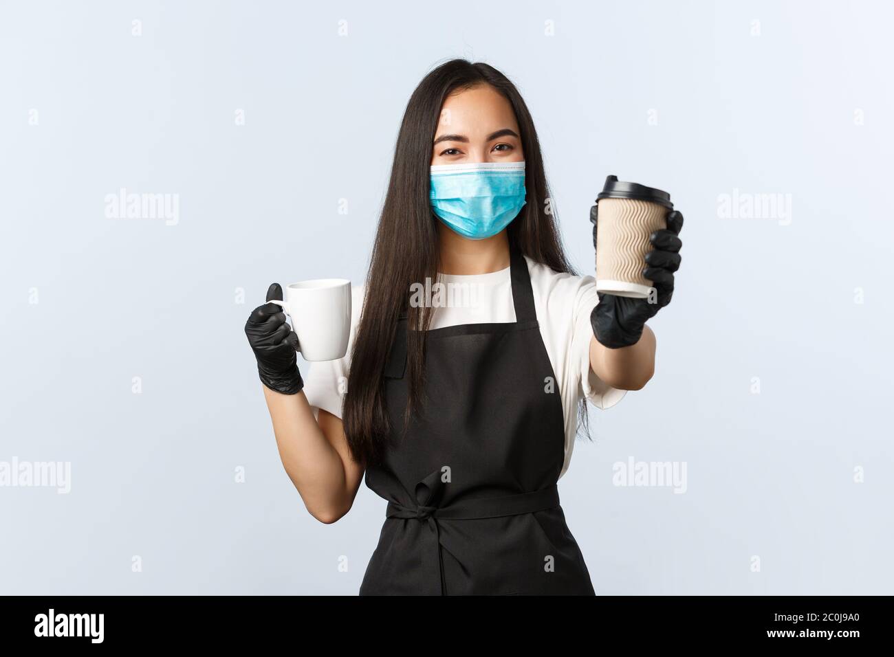 Covid-19, social distancing, small coffee shop business and preventing ...