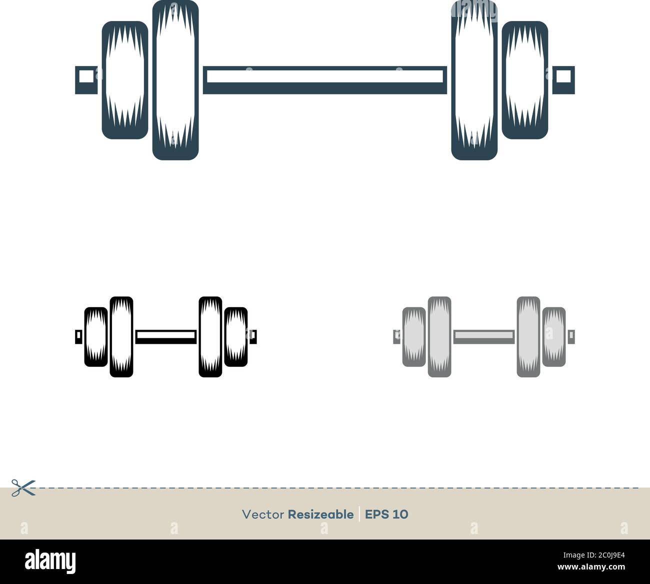 Dumbbell Icon Vector Logo Template Illustration Design. Vector EPS 10 ...