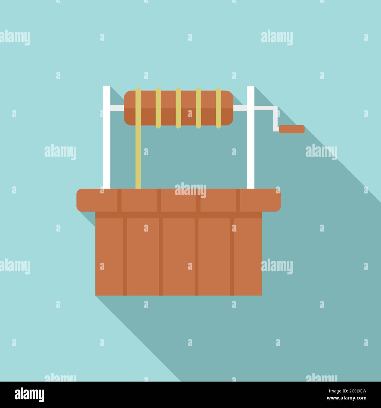 Oasis water well icon. Flat illustration of oasis water well vector ...