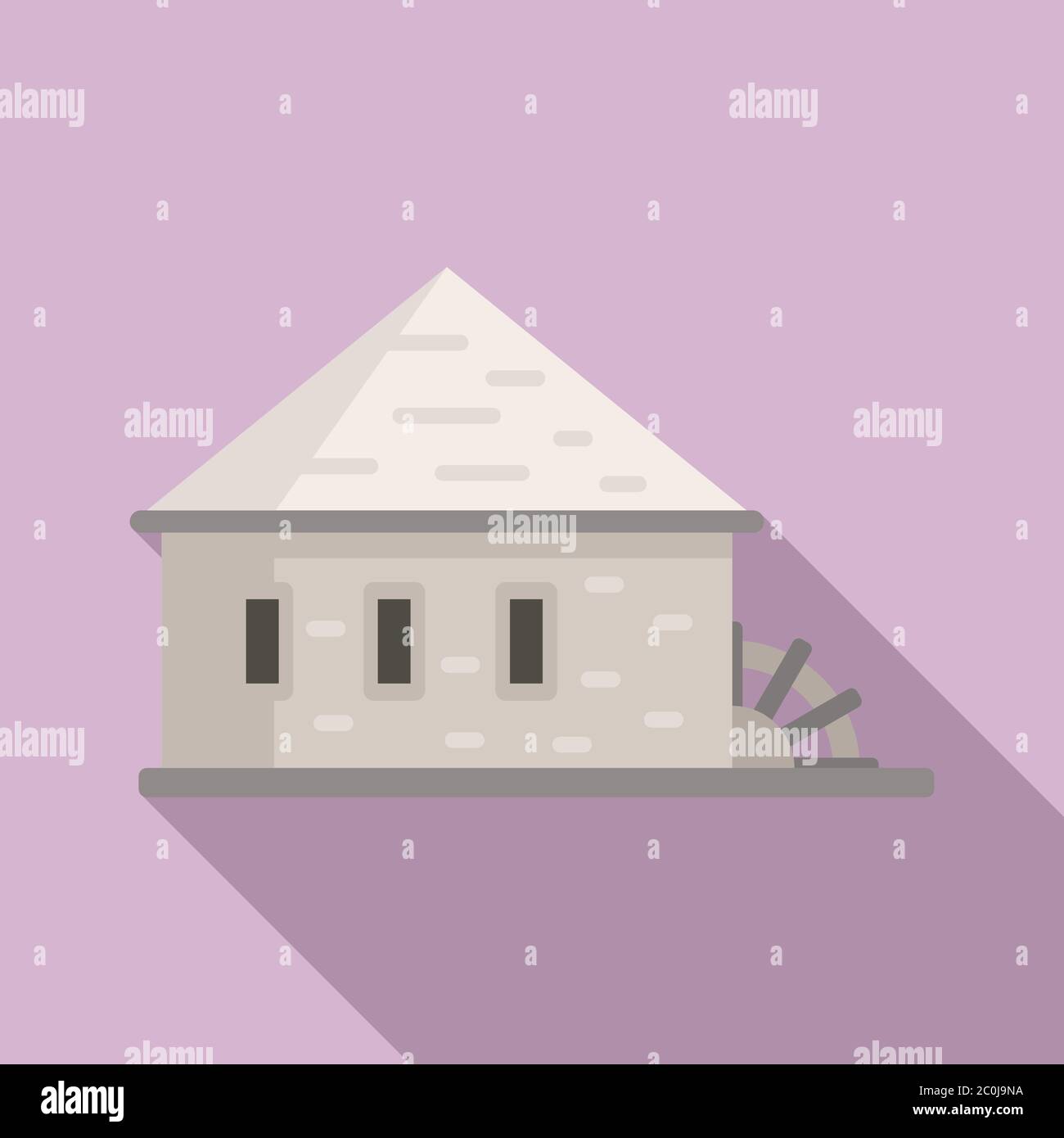Building water mill icon. Flat illustration of building water mill ...