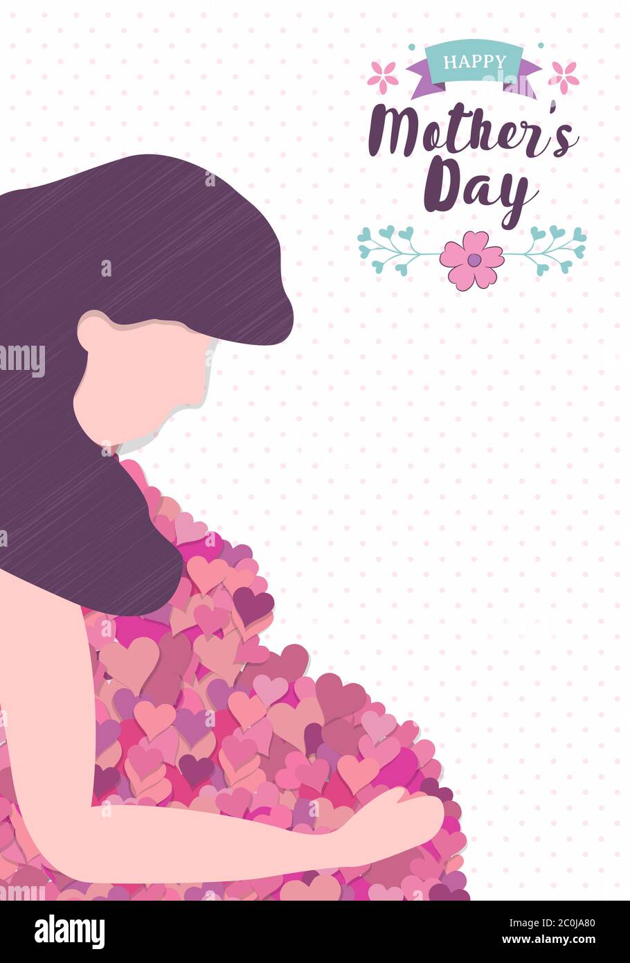 Modern banner pregnancy motherhood Stock Vector Images - Alamy