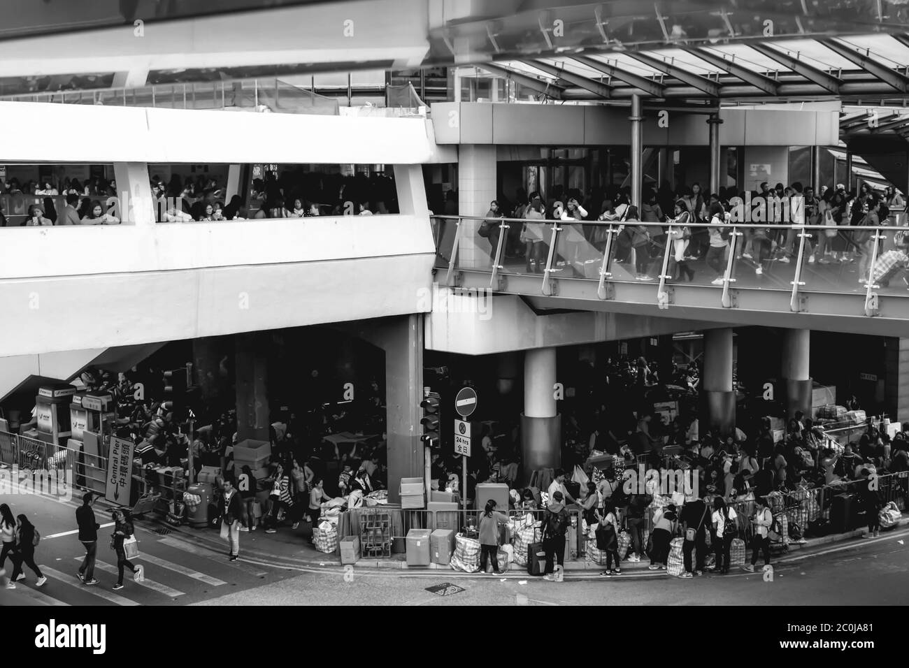 Poor homeless illegal immigrants sleeping in cartonboard boxes under ...
