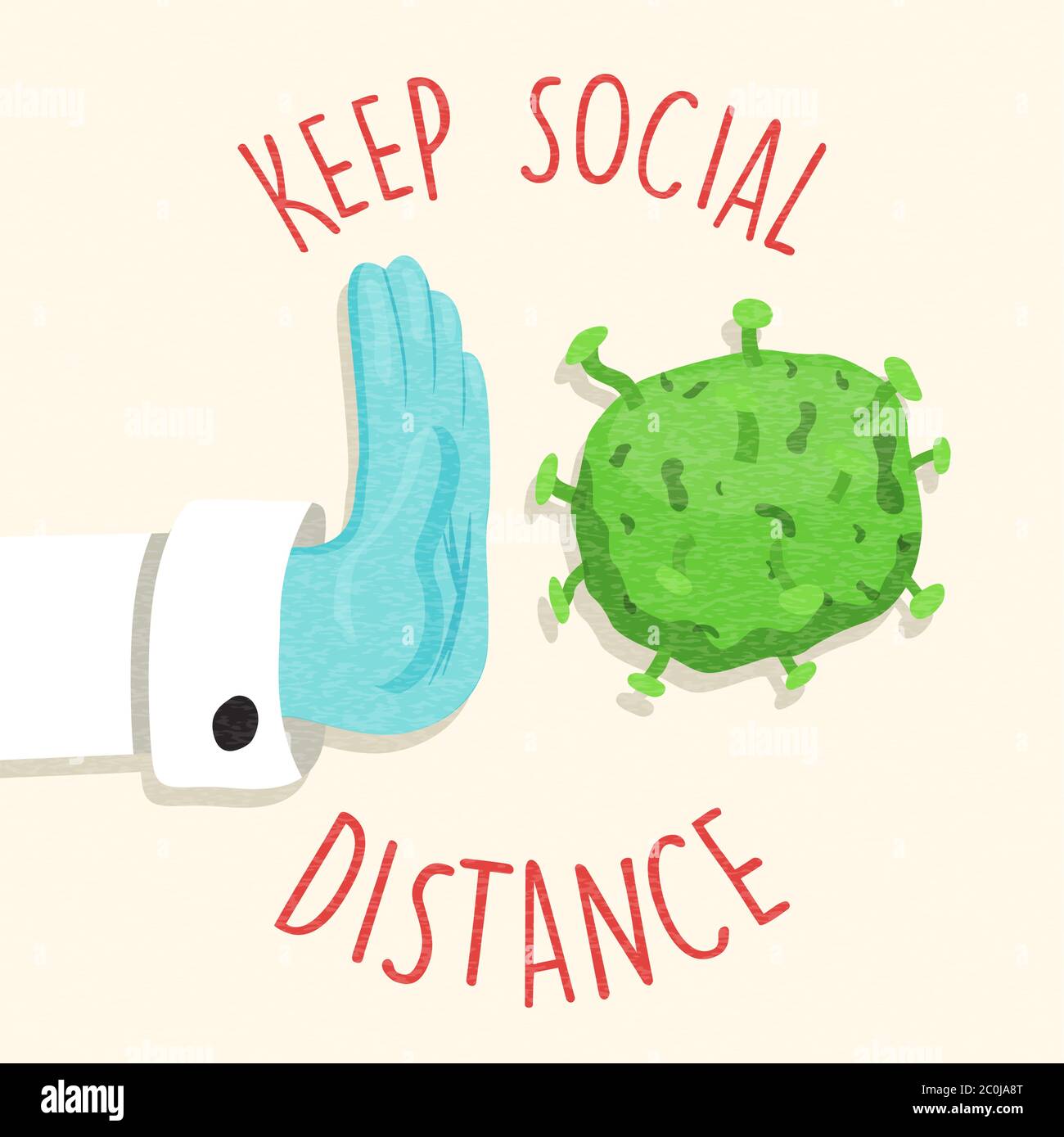 Keep social distance for coronavirus health protection illustration ...