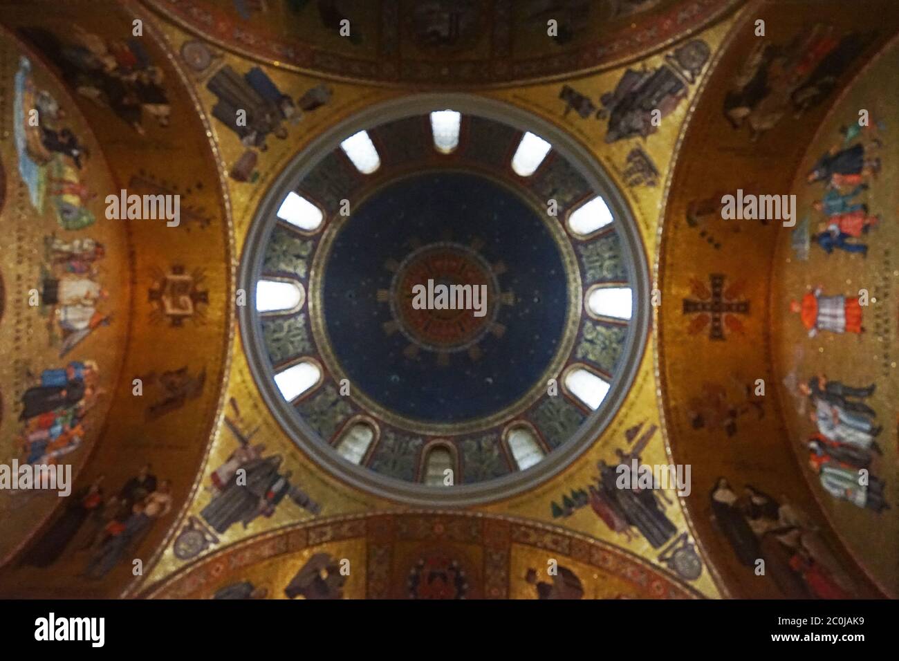 Interior architecture and mosaic design of 'Cathedral Basilica of Saint ...