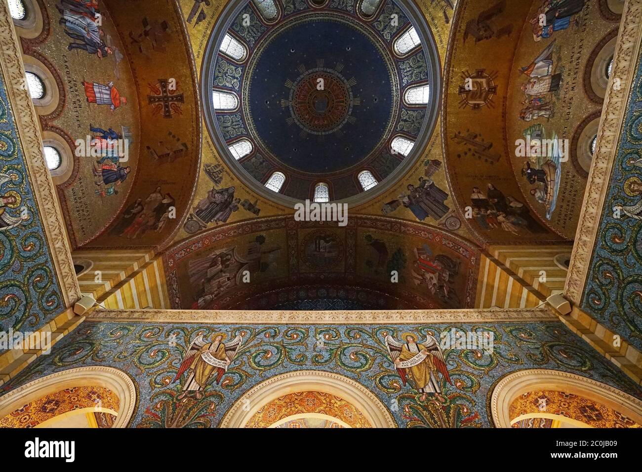 Interior architecture and mosaic design of 'Cathedral Basilica of Saint ...