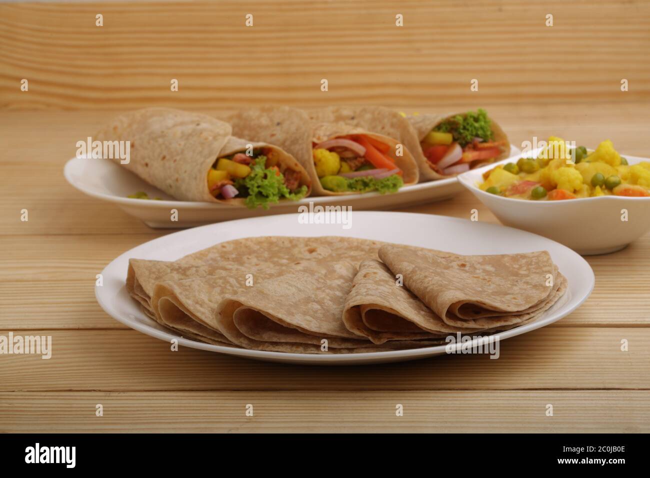 Indian flat bread or Chapati or Roti,which is a traditional and popular ...