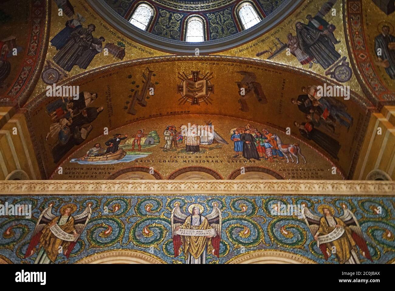 Interior architecture and mosaic design of 'Cathedral Basilica of Saint ...