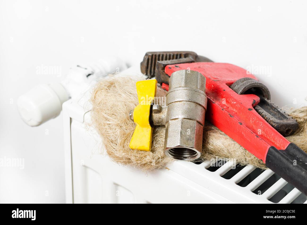 Tools and equipment to repair the utilities systems of the houses Stock ...