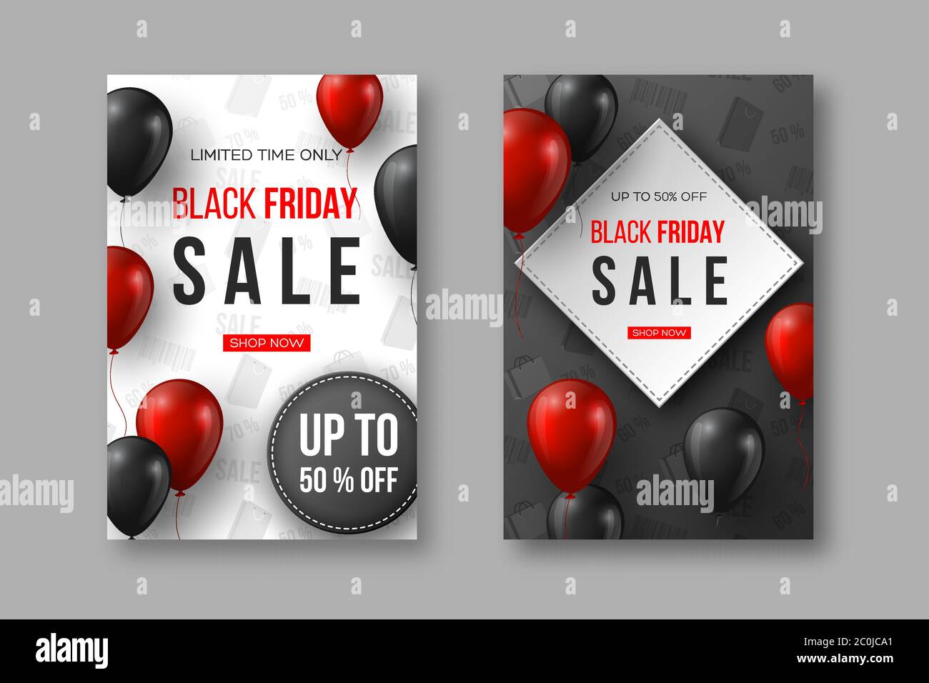 Black friday balloons realistic hi-res stock photography and images - Alamy