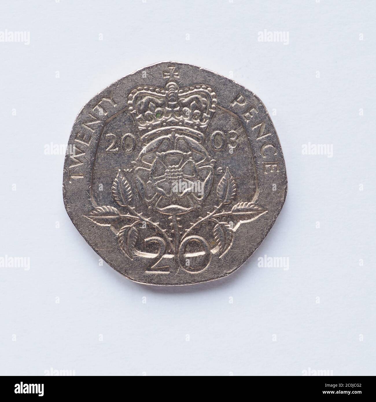 UK 20 pence coin Stock Photo - Alamy