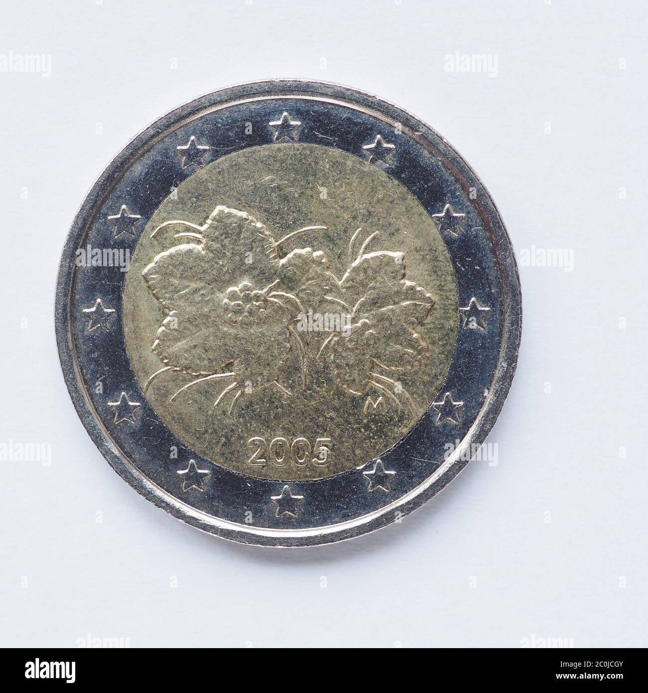 Finnish 2 Euro coin Stock Photo - Alamy
