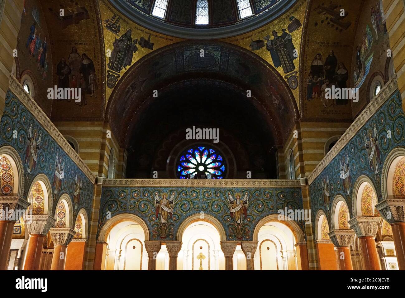 Interior architecture and mosaic design of 'Cathedral Basilica of Saint ...
