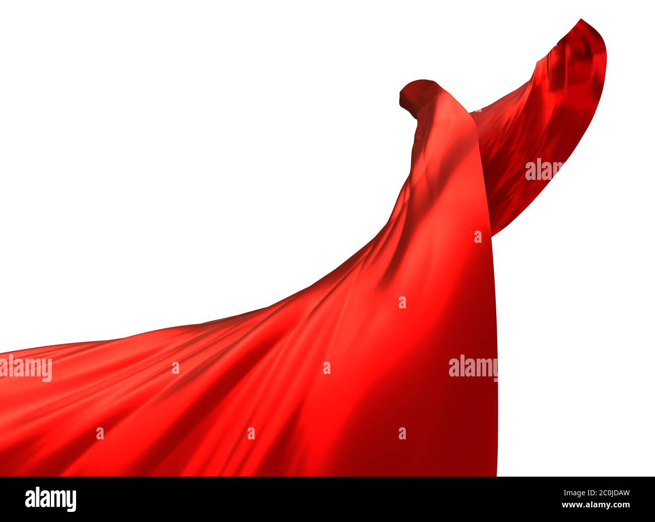 Fluttering red silk Stock Photo - Alamy