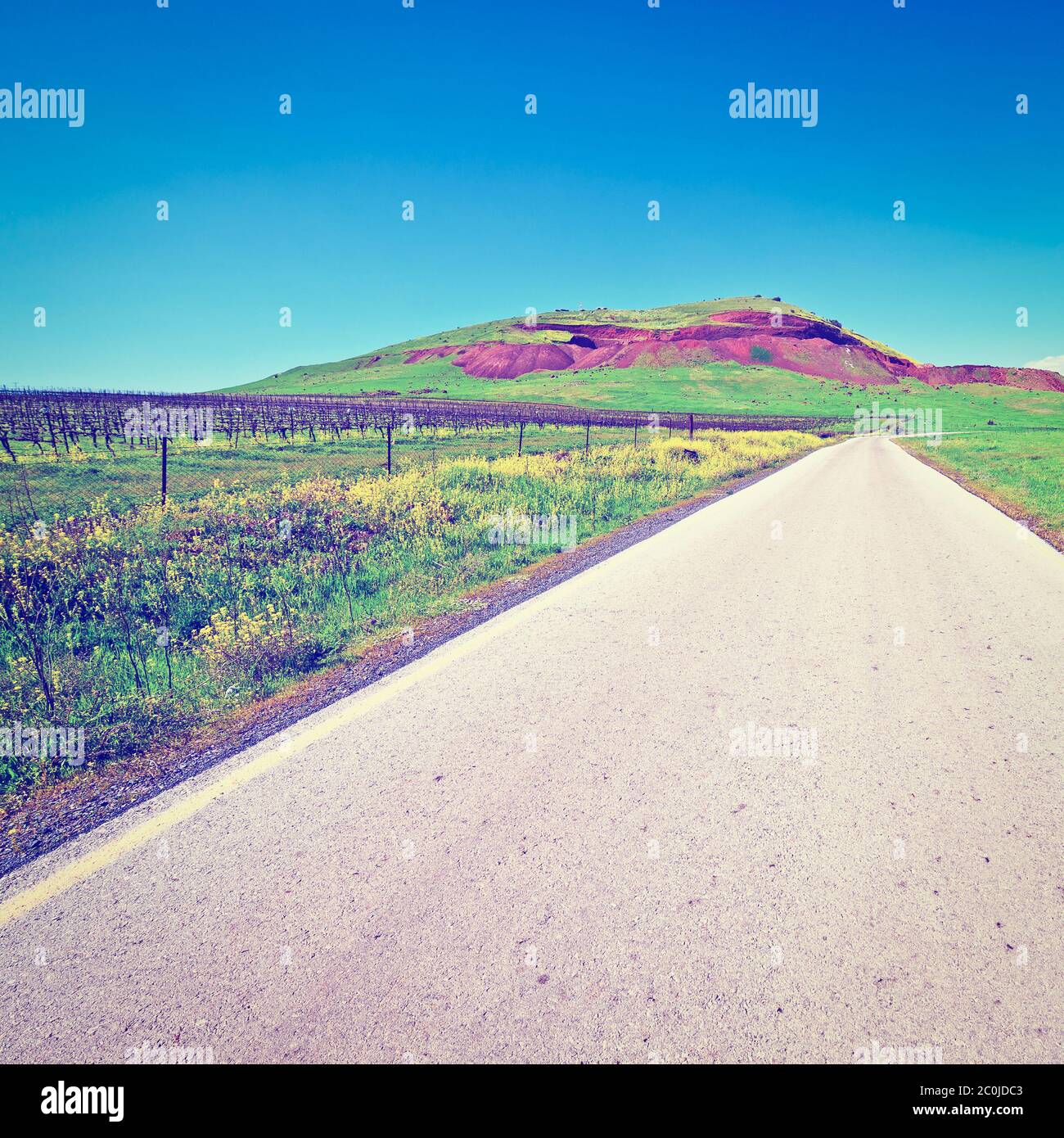 Road in Golan Stock Photo - Alamy