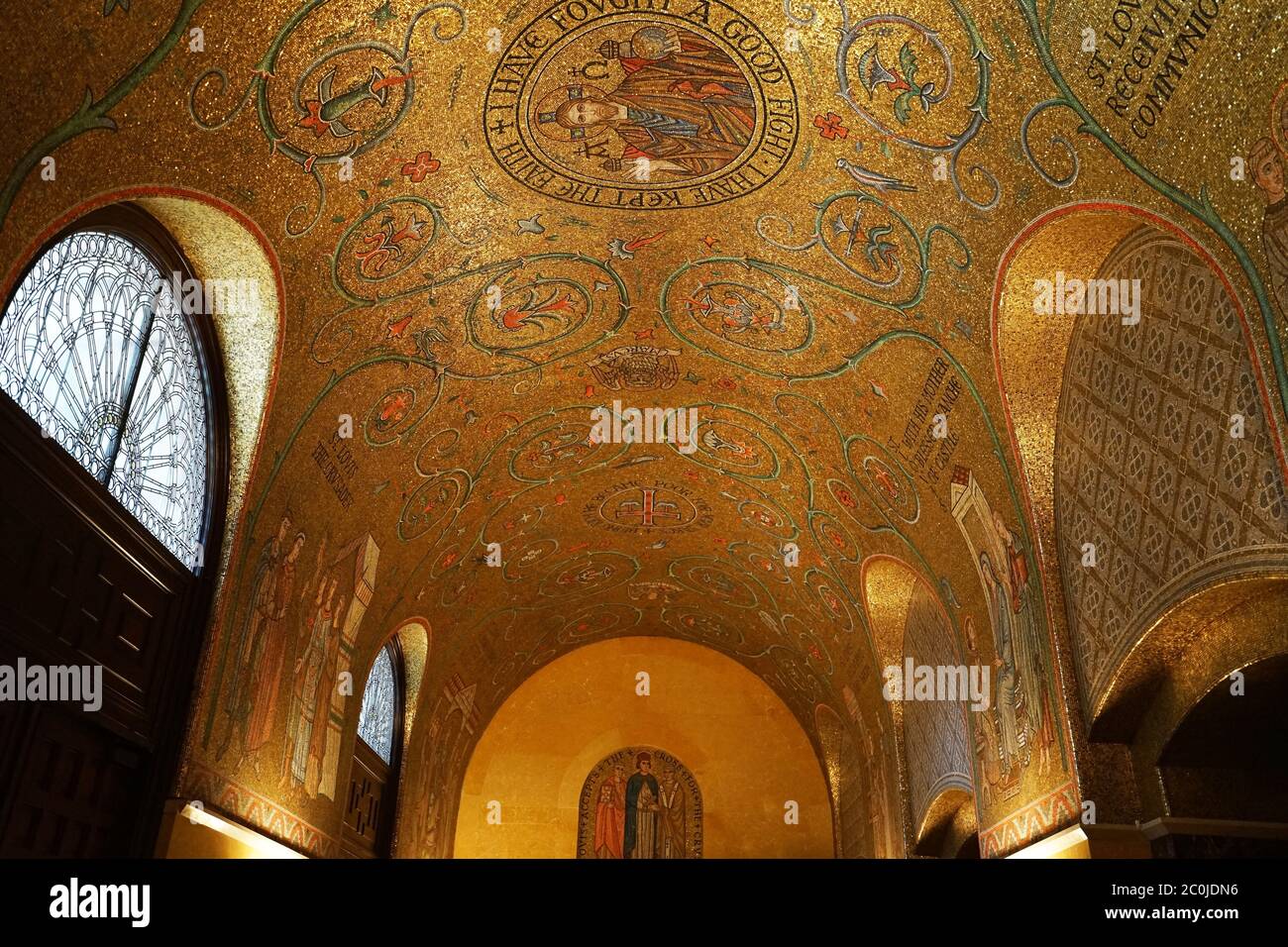 Interior architecture and mosaic design of 'Cathedral Basilica of Saint ...