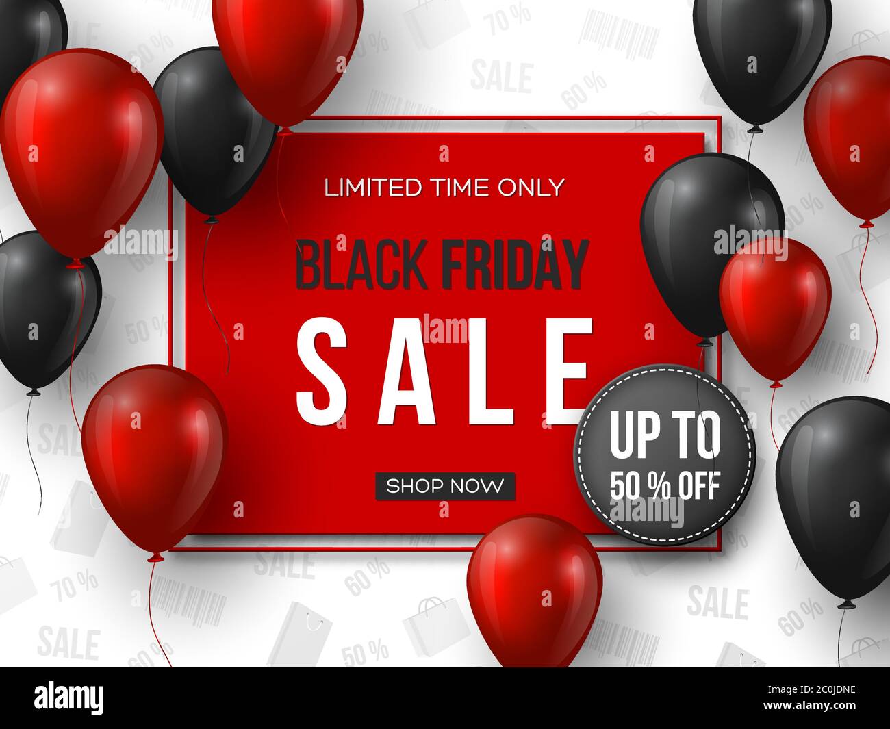 Black friday balloons realistic hi-res stock photography and images - Alamy