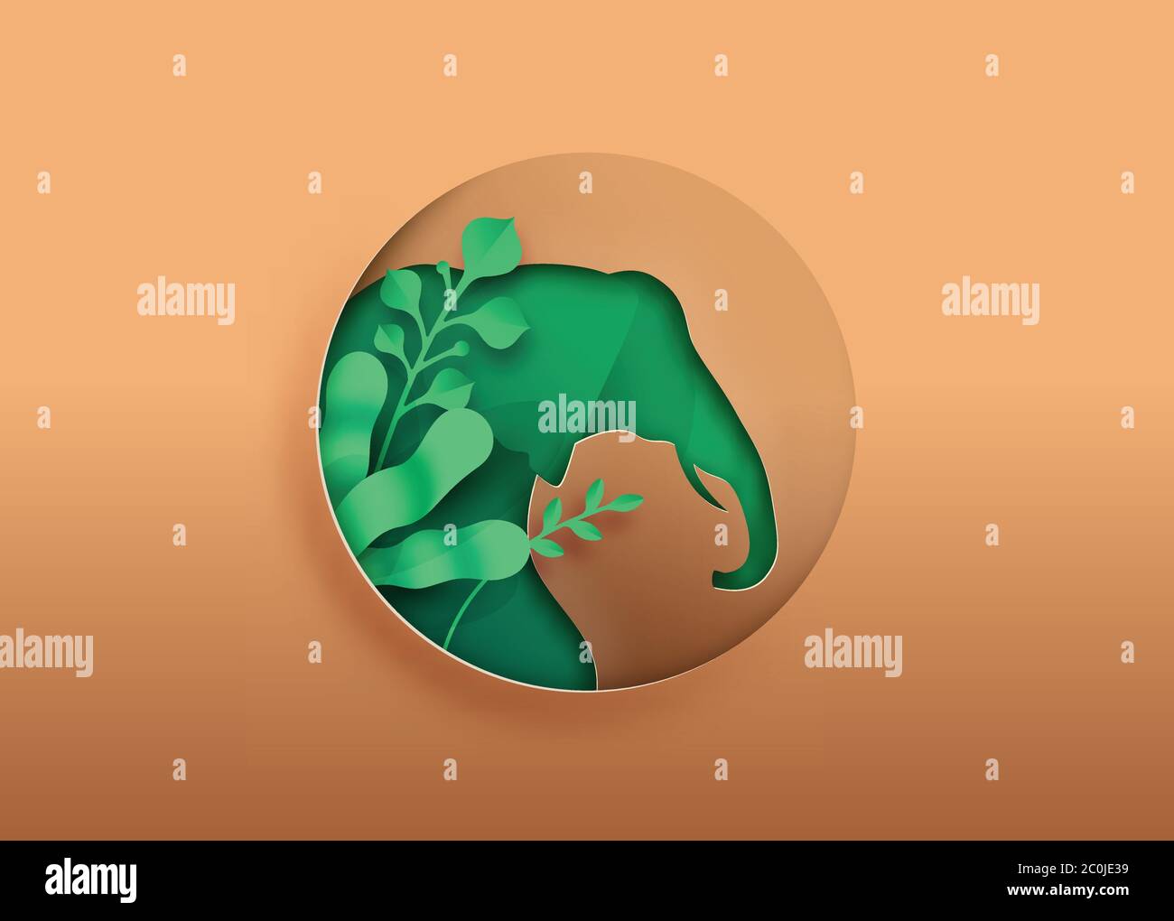 Elephant circle hi-res stock photography and images - Alamy