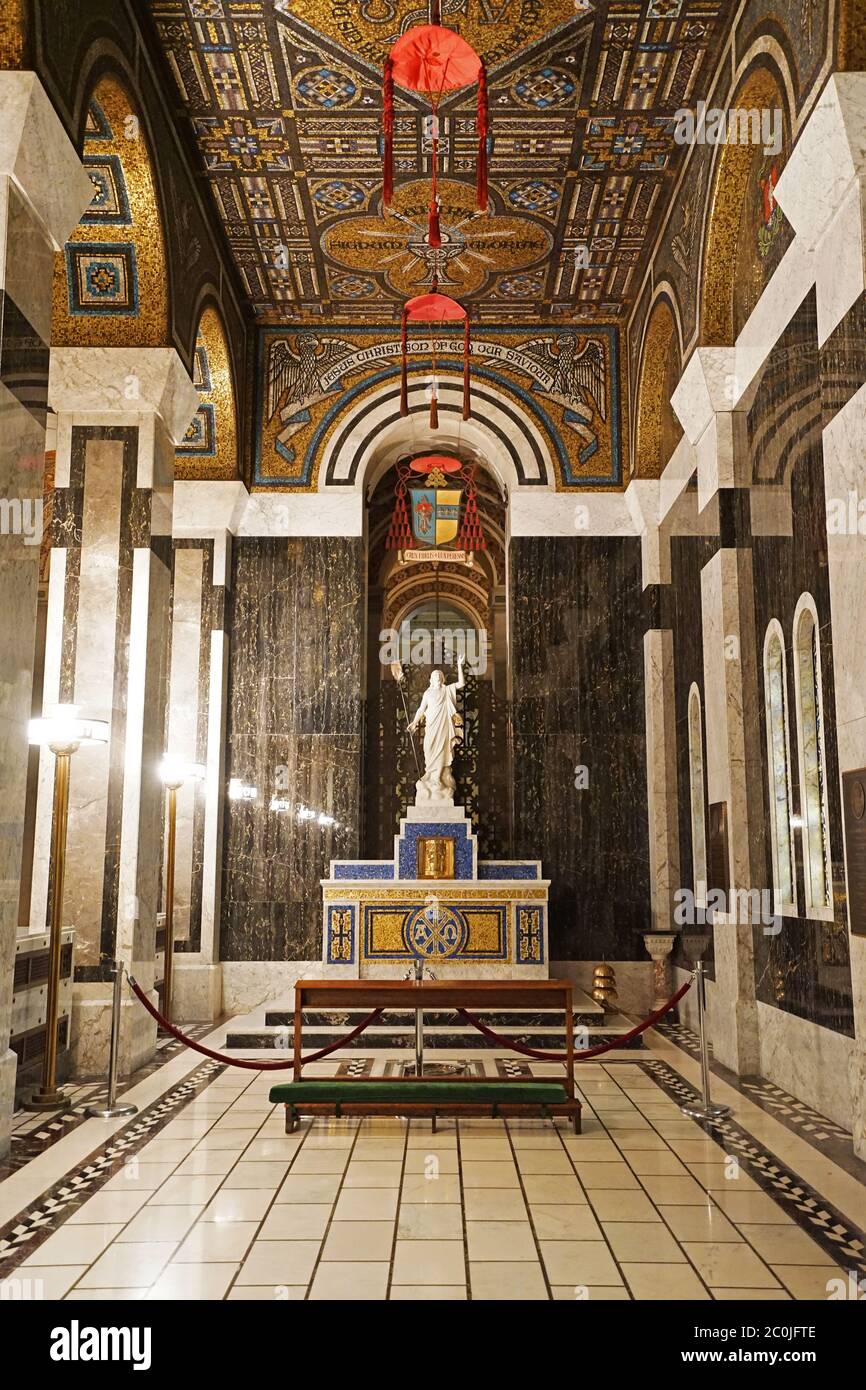 Interior architecture and mosaic design of 'Cathedral Basilica of Saint ...