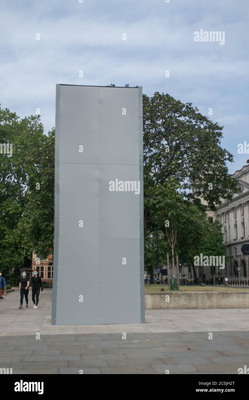 WESTMINSTER LONDON, UK. 12 June 2020. Authorities have boarded up the ...