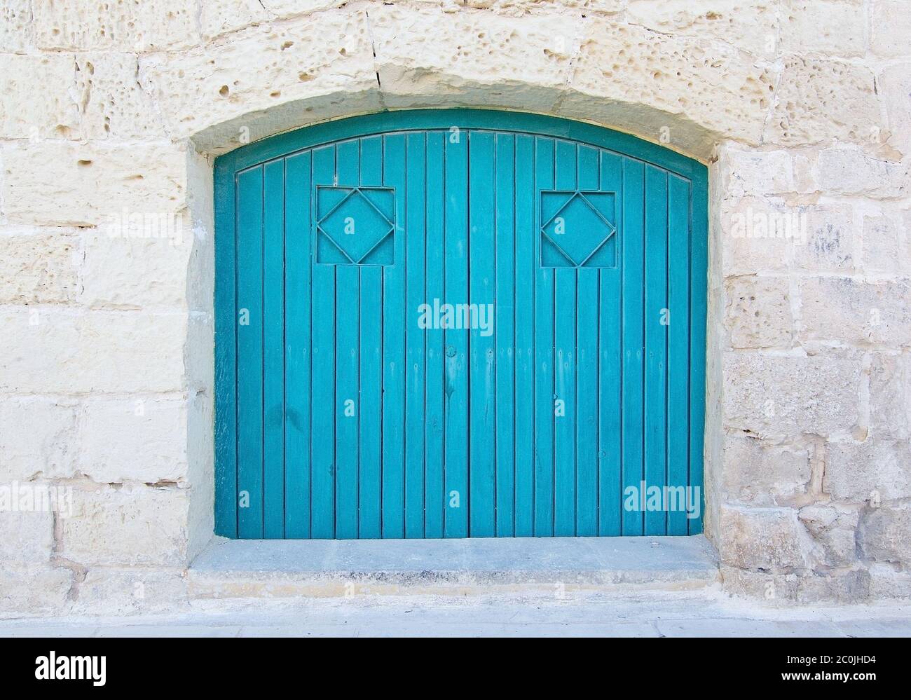 Turquoise blue wood door Stock Photo - Alamy