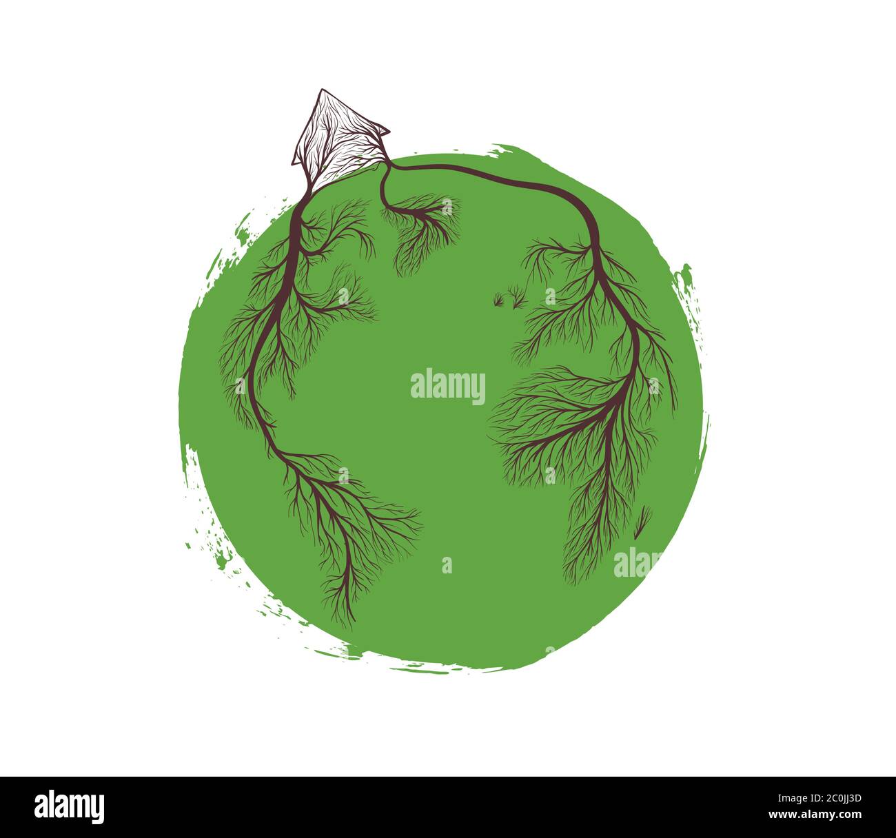 Root paint Stock Vector Images - Alamy