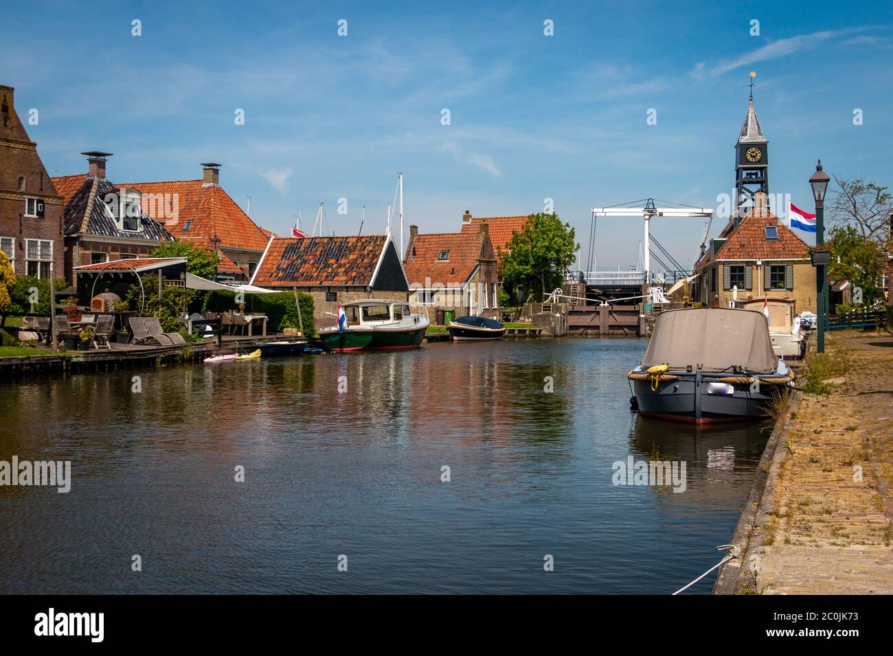Hindeloopen a beautiful town in the Netherlands on the IJsselmeer ...