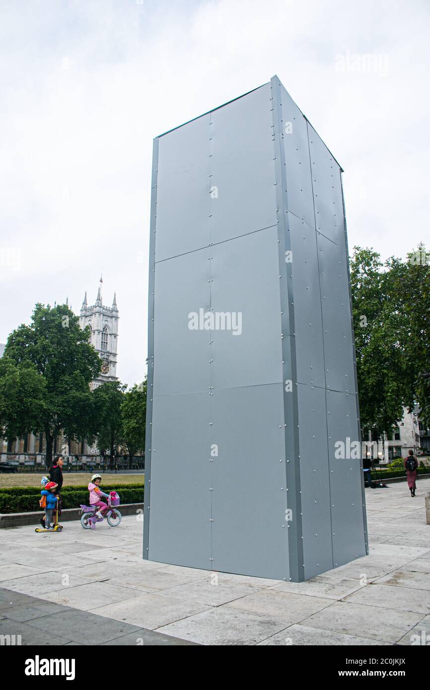 WESTMINSTER LONDON, UK. 12 June 2020. Authorities have boarded up the ...
