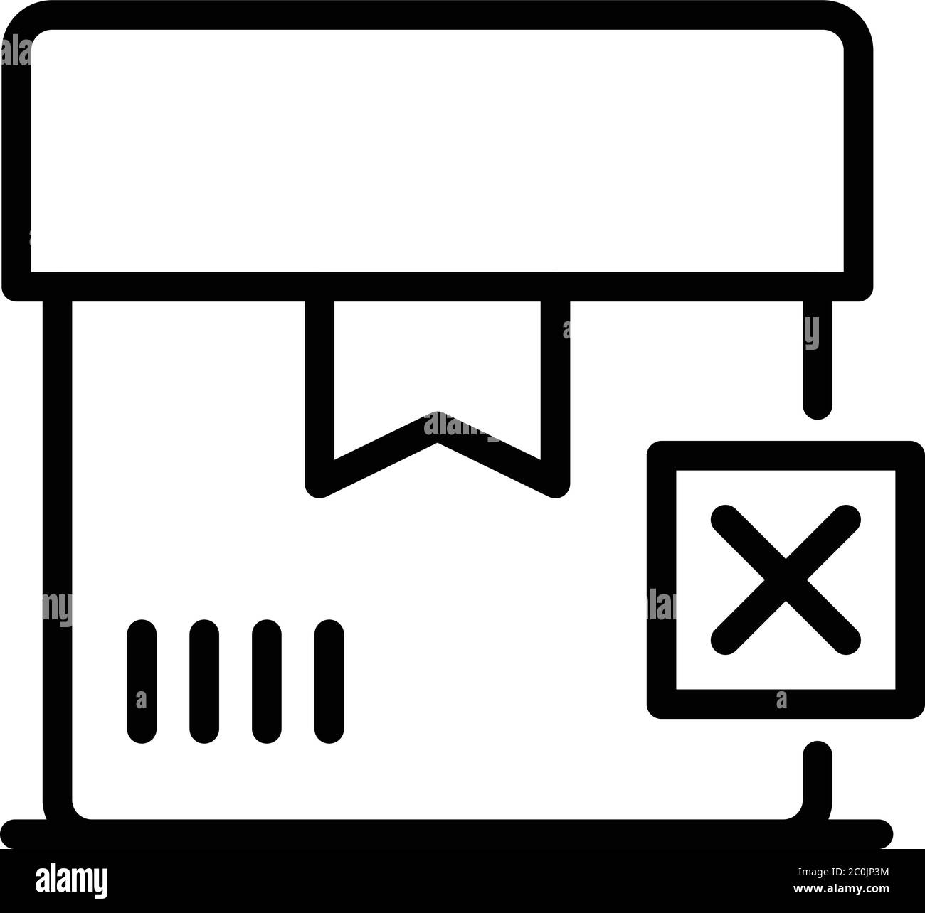 Canceled box icon, outline style Stock Vector Image & Art - Alamy