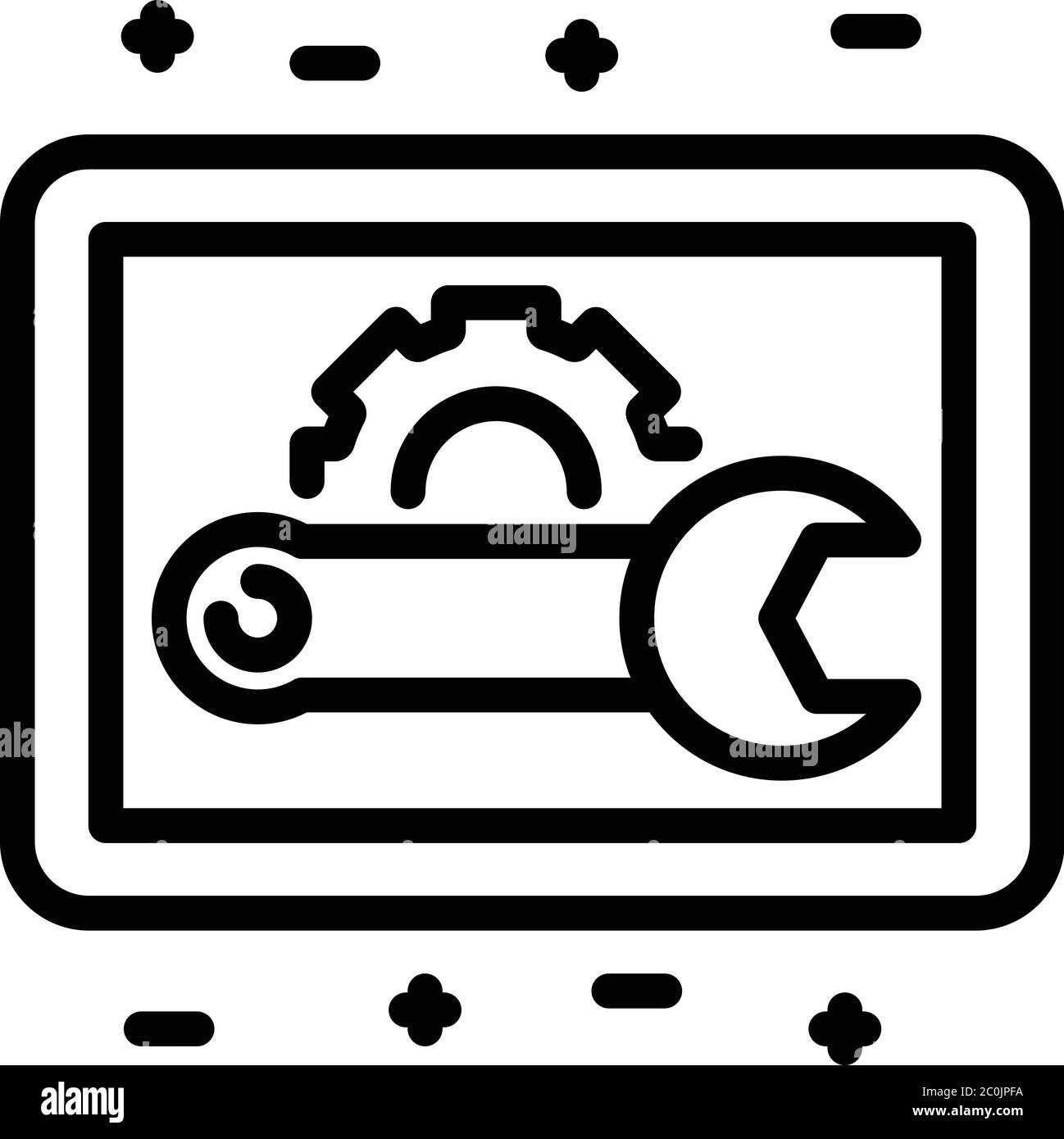 Maintenance service icon, outline style Stock Vector Image & Art - Alamy