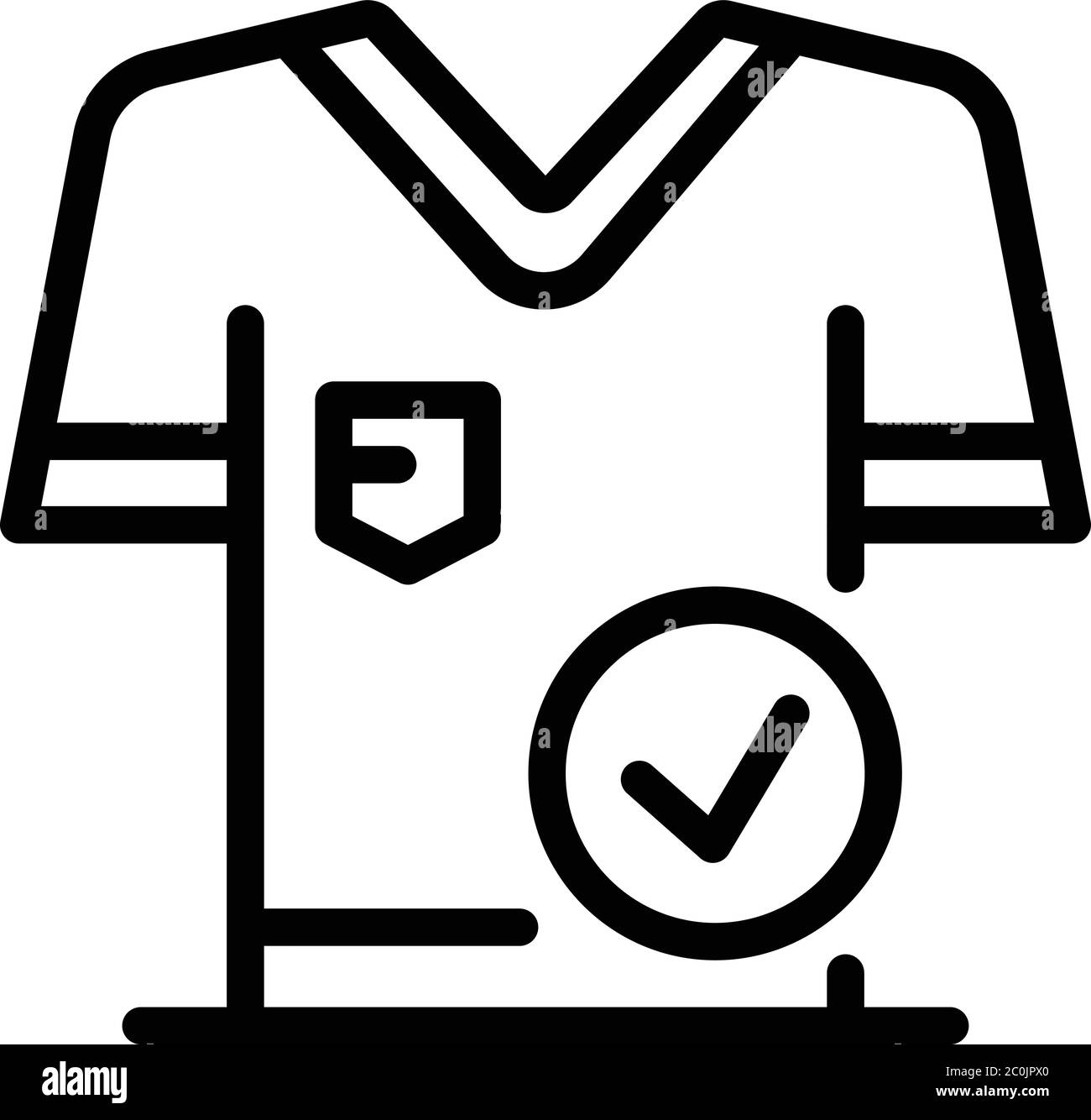 Shirt check mark icon, outline style Stock Vector Image & Art - Alamy
