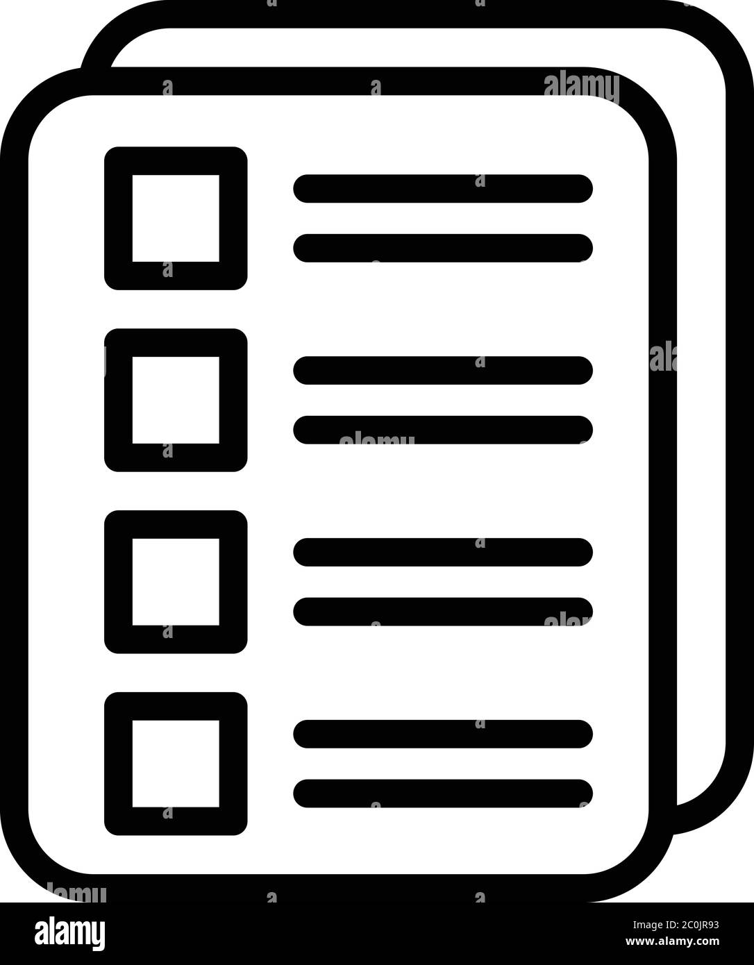 Check list icon, outline style Stock Vector Image & Art - Alamy