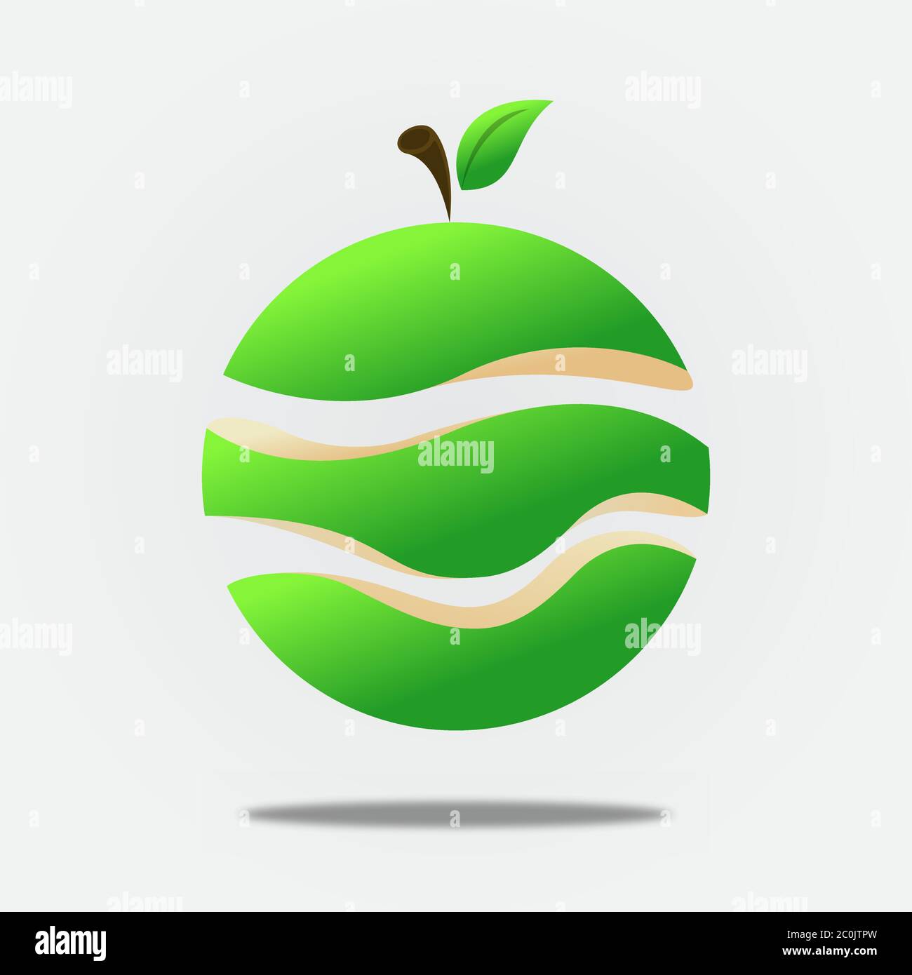 Healthy vegan apple slice Stock Vector Images - Alamy